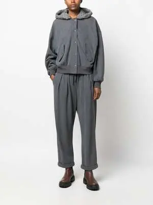 Brunello Cucinelli Pleated Cropped Track Pants