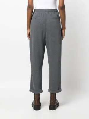 Brunello Cucinelli Pleated Cropped Track Pants