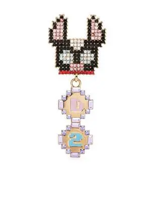 Dsquared2 Crystal-embellished Drop Earring - Gold