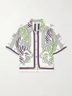 Tory Burch Printed Linen Shirt