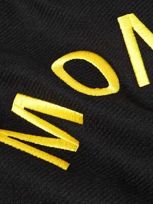 Moncler 7 Frgmt Hiroshi Fujiwara Celsia Wool-blend Felt And Full-grain Leather Down Varsity Jacket