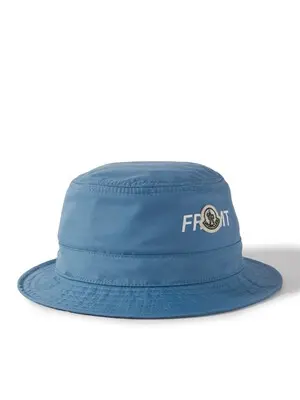 Moncler 7 Frgmt Hiroshi Fujiwara Logo-appliquéd Bucket Hat - Blue