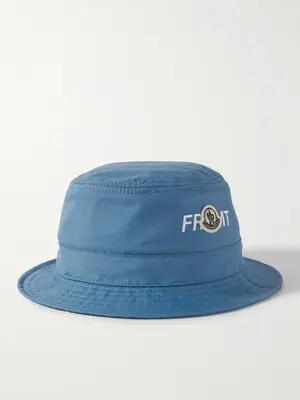 Moncler 7 Frgmt Hiroshi Fujiwara Logo-appliquéd Bucket Hat - Blue