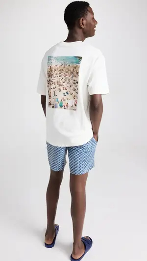 FAIR HARBOR The Bayberry Swim Trunks 7 - Navy Geo