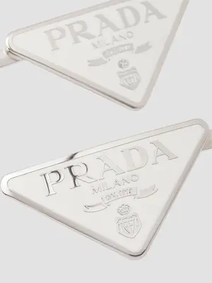 Prada Metal Hair Pins - White