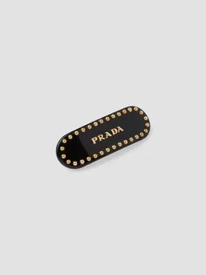 Prada Plex Hair Clip - Black
