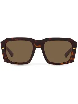 Dolce & Gabbana Tortoiseshell Square Frame Sunglasses - Brown