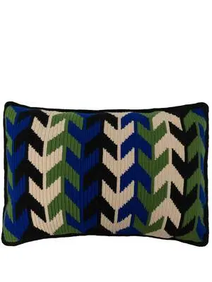 Colville Arrow Jacquard Rectangular Cushion - Black