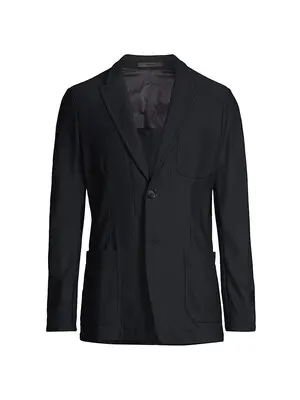 Giorgio Armani Peak-lapel Two-button Blazer - Black