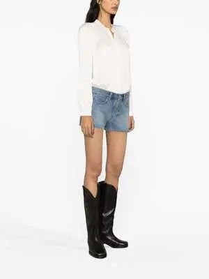Zadig&Voltaire Rhinestone-embellished Denim Shorts