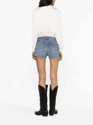 Zadig&Voltaire Rhinestone-embellished Denim Shorts