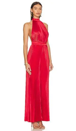 L'IDEE Cinema Low Back Jumpsuit - Red