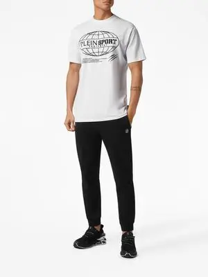 PLEIN SPORT Ss Global Express Edition Graphic-print T-shirt