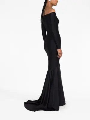 ATU BODY COUTURE Off-shoulder Gown - Black
