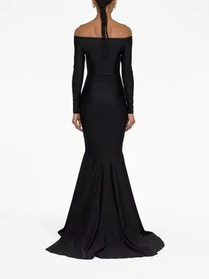 ATU BODY COUTURE Off-shoulder Gown - Black