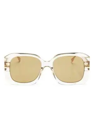 Fendi Logo-plaque Transparent-frame Sunglasses