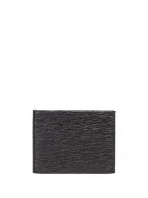 FERRAGAMO Gancini-logo Leather Wallet - Black