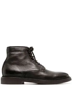 Officine Creative Lace-up Leather Biker Boots - Brown