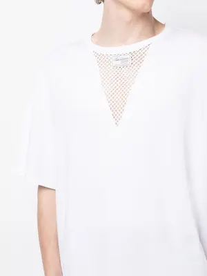 Raf Simons Fishnet-panel Short-sleeve T-shirt