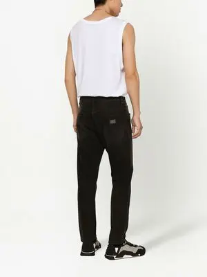 Dolce & Gabbana Tapered-leg Jeans - Black