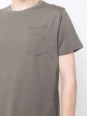 PORTS V Patch-pocket T-shirt - Grey