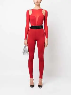 Alexander McQueen Cut-out Long-sleeve Jumpsuit