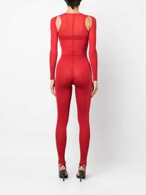 Alexander McQueen Cut-out Long-sleeve Jumpsuit