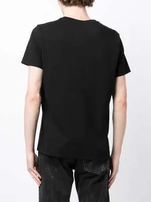 PORTS V Logo-embroidered T-shirt - Black
