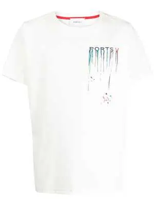 PORTS V Paint-splatter Print T-shirt - White