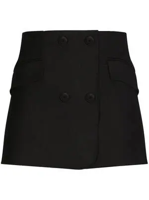 Dolce & Gabbana Stretch Twill Mini Wrap Skirt