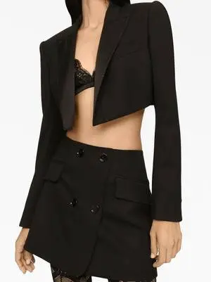 Dolce & Gabbana Stretch Twill Mini Wrap Skirt