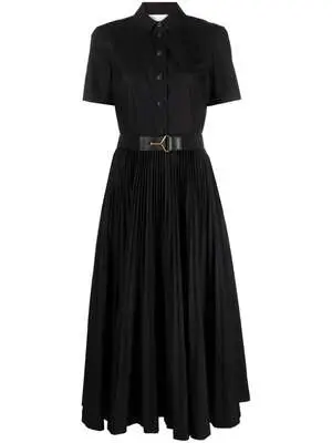 Tory Burch Pleated Poplin Shirt Dress