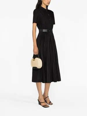 Tory Burch Pleated Poplin Shirt Dress