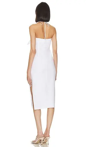 Majorelle X Jetset Christina Halterneck Midi Dress With Cut-out And Slit