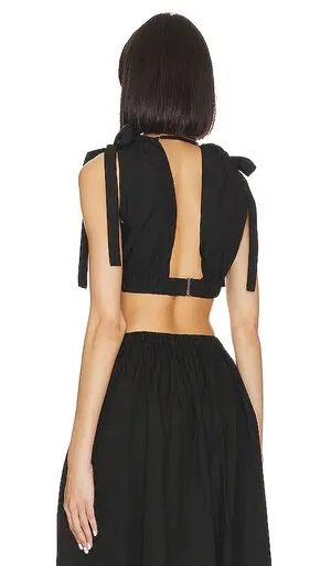 L'academie Arman Poplin Crop Top