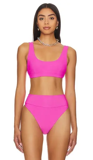 Beach Riot X Peyton Bikini Top - Ultra Pink