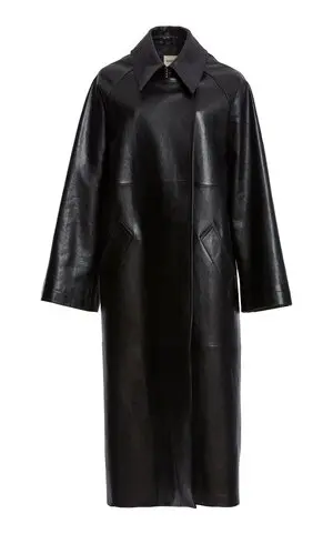 Khaite Minnie Leather Coat Only