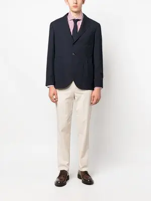 Brunello Cucinelli Striped Long-sleeved Cotton Shirt