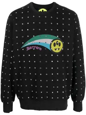 BARROW Graphic-print Sweatshirt With Crystal Embellishments