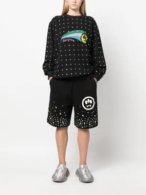 BARROW Graphic-print Sweatshirt With Crystal Embellishments
