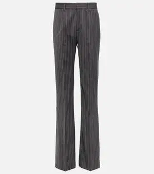 Alessandra Rich Pinstriped Straight Pants