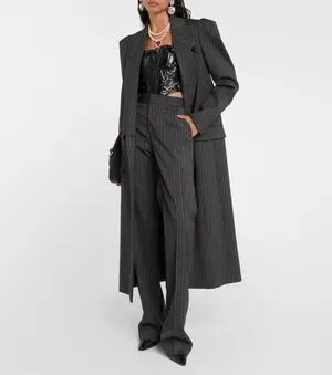 Alessandra Rich Pinstriped Straight Pants