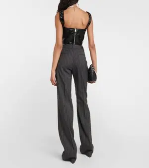 Alessandra Rich Pinstriped Straight Pants