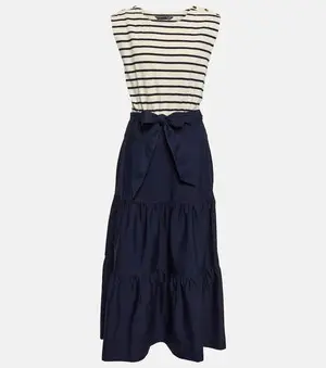 Veronica Beard Pazila Cotton Midi Dress