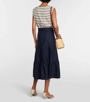 Veronica Beard Pazila Cotton Midi Dress