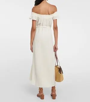 Velvet By Graham & Spencer Justine Cotton Gauze Midi Dress