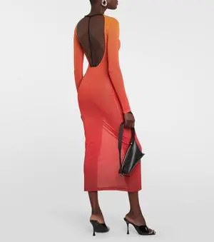 COURREGES Courrèges Gradient Semi-sheer Midi Dress