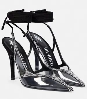Attico Venus Crystal-embellished Pumps - Multicoloured