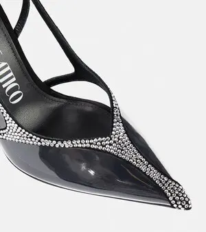 Attico Venus Crystal-embellished Pumps - Multicoloured