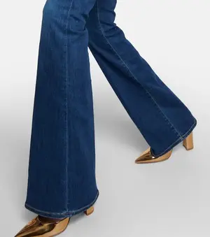 Veronica Beard Beverly High-rise Flared Jeans - Blue